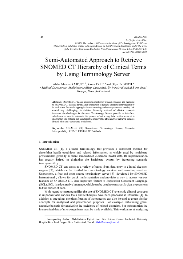 (PDF) Semi-Automated Approach to Retrieve SNOMED CT Hierarchy of ...