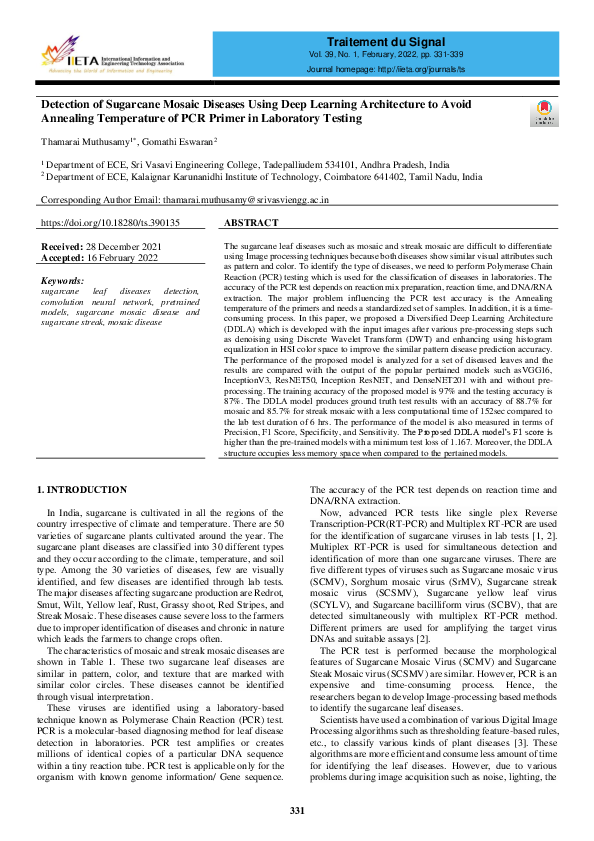 Pdf Deep Learning For Sugarcane Disease Detection