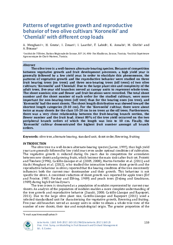 (PDF) Patterns of vegetative growth and reproductive behavior of two ...