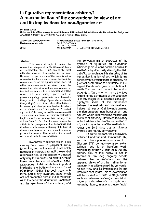 (PDF) Is figurative representation arbitrary? A re-examination of the ...