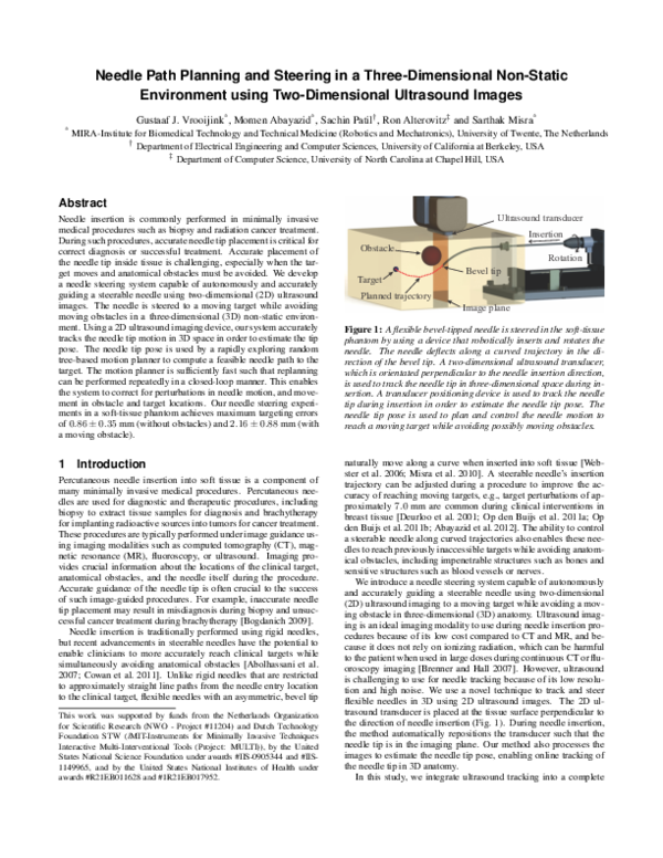 (PDF) Needle path planning and steering in a three-dimensional non ...