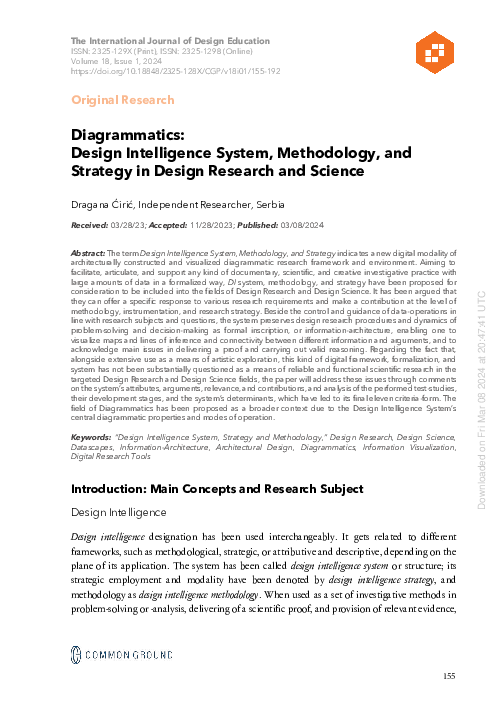 (PDF) Diagrammatics: Design Intelligence System, Methodology, and Strategy in Design Research ...