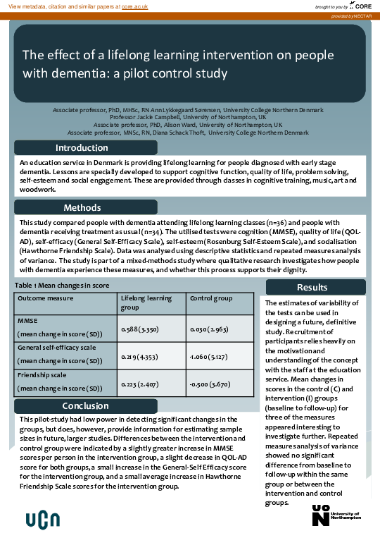 (PDF) The effect of a lifelong learning intervention on people with ...