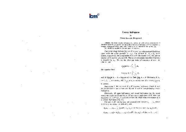 (PDF) Convex half-spaces