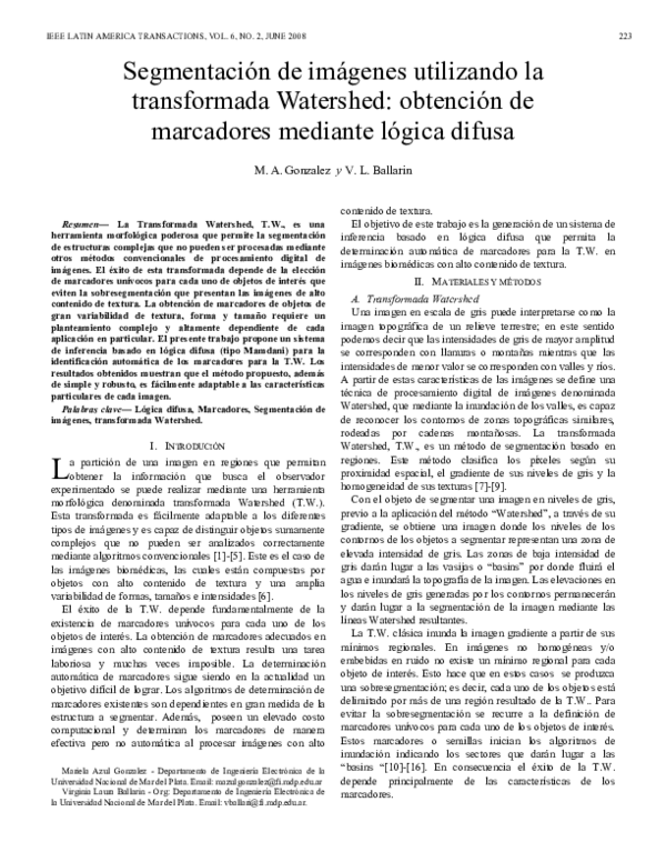 (PDF) Image Segmentation using Watershed Transformation for Facial Expression Recognition