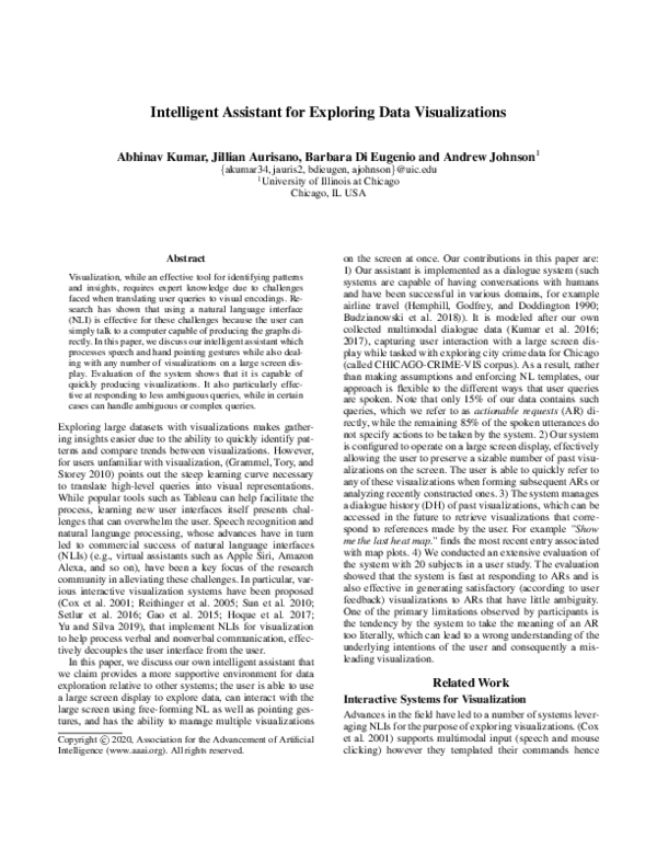 (PDF) Intelligent Assistant for Exploring Data Visualizations