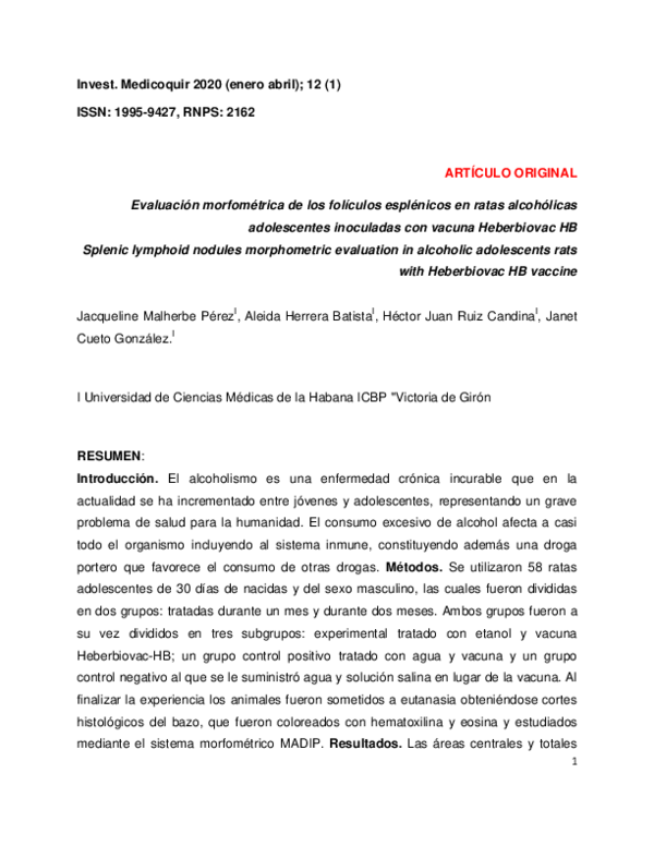 (PDF) Evaluación morfométrica de los folículos esplénicos en ratas ...