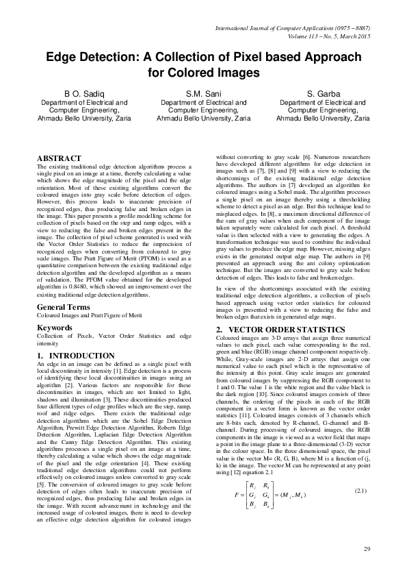 (PDF) Edge Detection: A Collection of Pixel based Approach for Colored ...