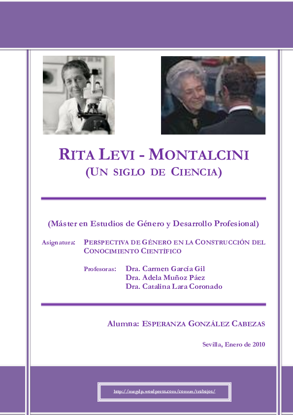 (PDF) Rita Levi - Montalcini (Un Siglo De Ciencia)