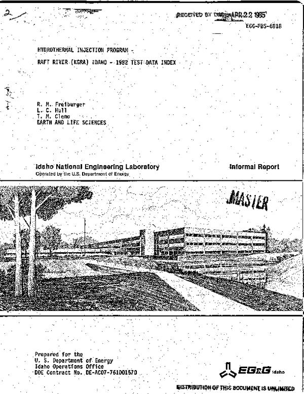 (PDF) Raft River Geothermal Injection Test Data