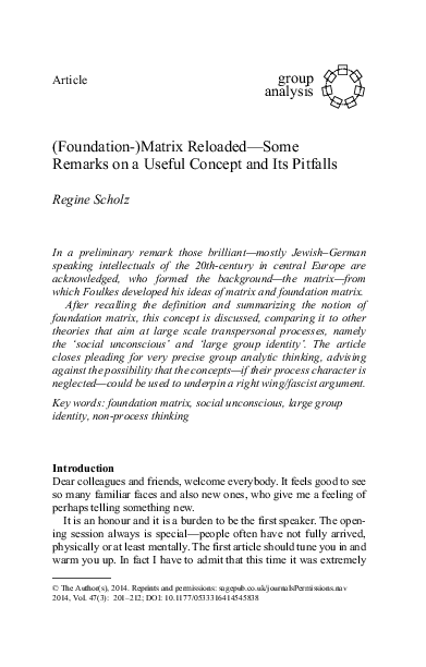 (PDF) (Foundation-)Matrix Reloaded—Some Remarks on a Useful Concept and ...