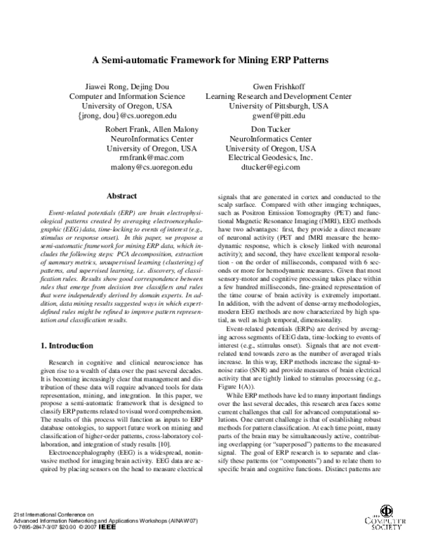(PDF) A Semi-Automatic Framework for Mining ERP Patterns (PDF) A Semi-Automatic Framework for Mining ERP Patterns