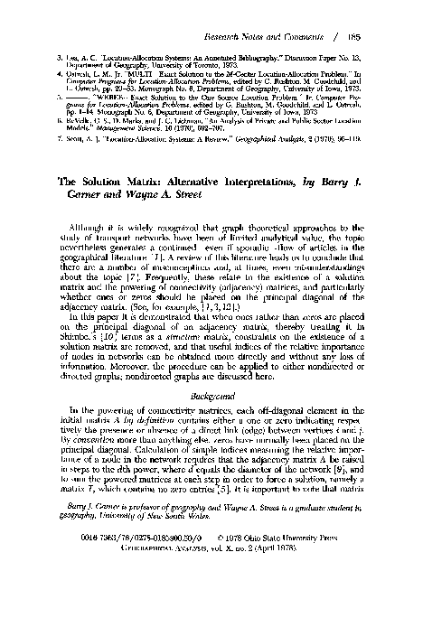 (PDF) The Solution Matrix: Alternative Interpretations
