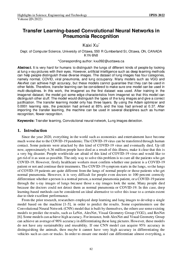 (PDF) Transfer Learning-based Convolutional Neural Networks in ... (PDF) Transfer Learning-based Convolutional Neural Networks in ...