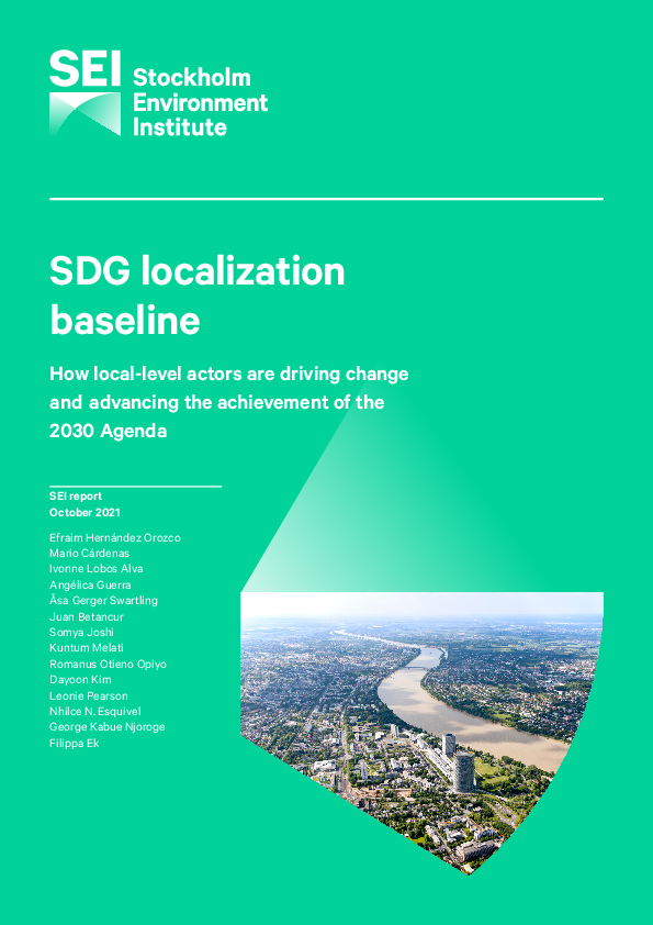 (PDF) SDG localization baseline: How local-level actors are driving ...