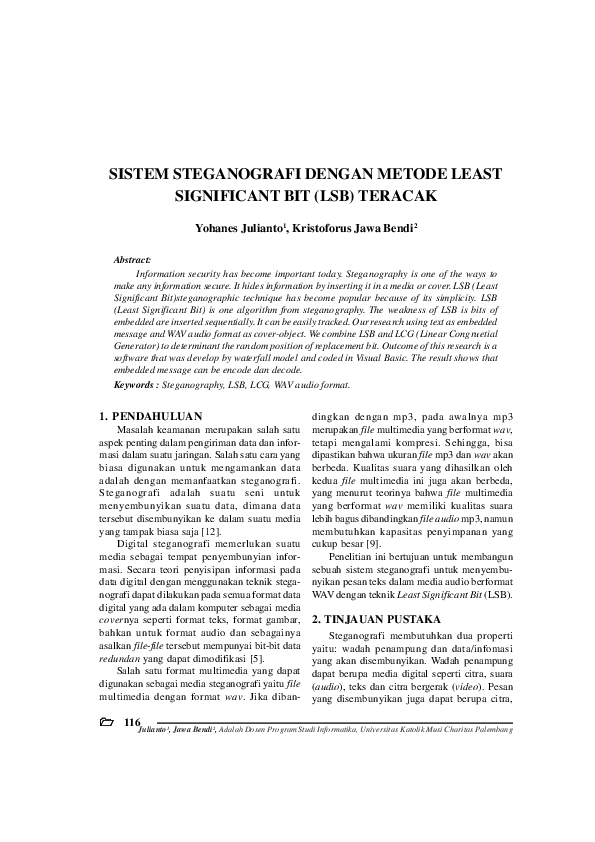(PDF) Sistem Steganografi Dengan Metode Least Significant Bit (LSB) Teracak