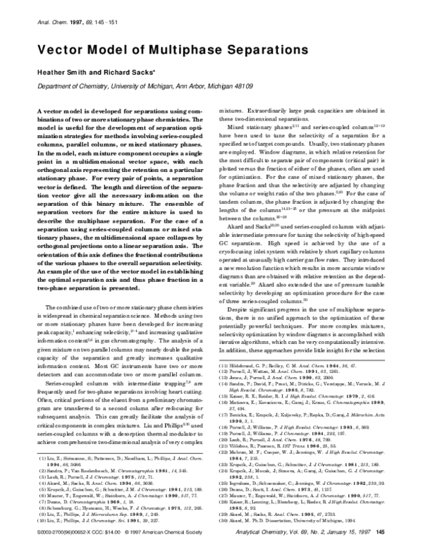 (PDF) Vector Model of Multiphase Separations