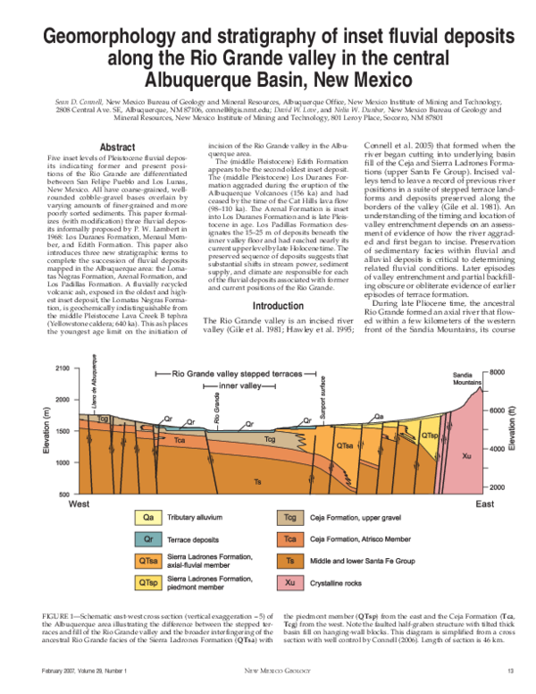 (PDF) Geomorphology and stratigraphy of inset fluvial deposits along ...