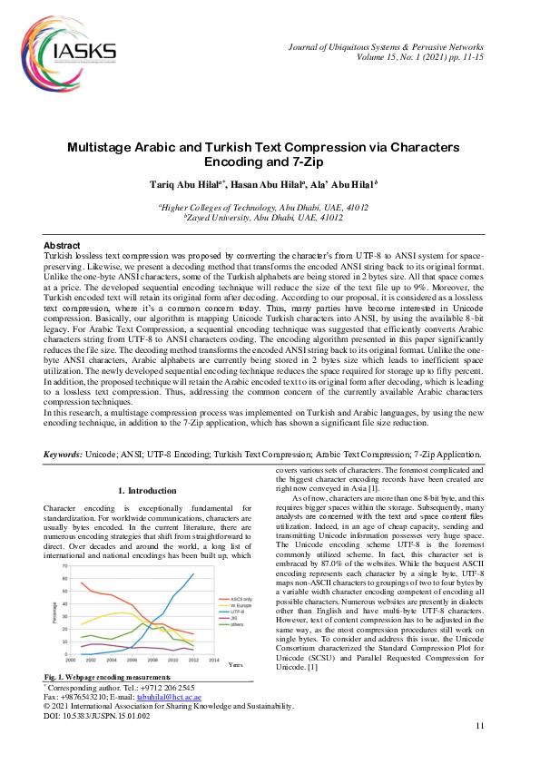 (PDF) Multistage Arabic and Turkish Text Compression via Characters ...
