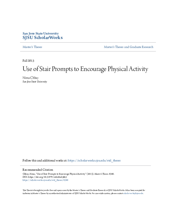 (PDF) Use of Stair Prompts to Encourage Physical Activity