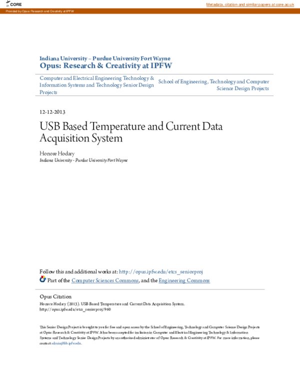 (PDF) USB Based Temperature and Current Data Acquisition System