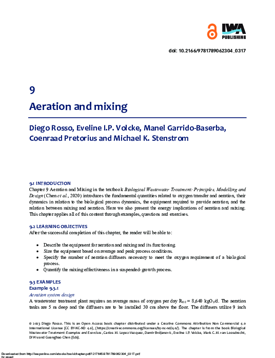 (PDF) Aeration and mixing