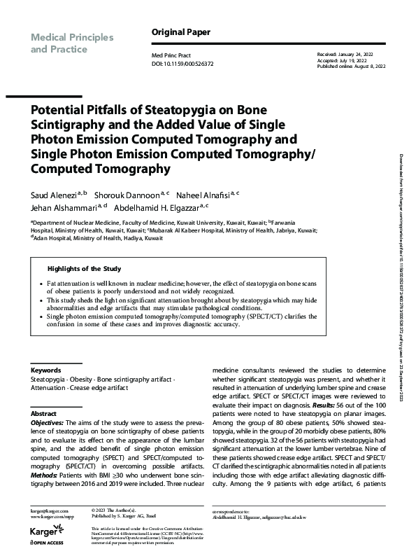 (PDF) Potential Pitfalls of Steatopygia on Bone Scintigraphy and the ...