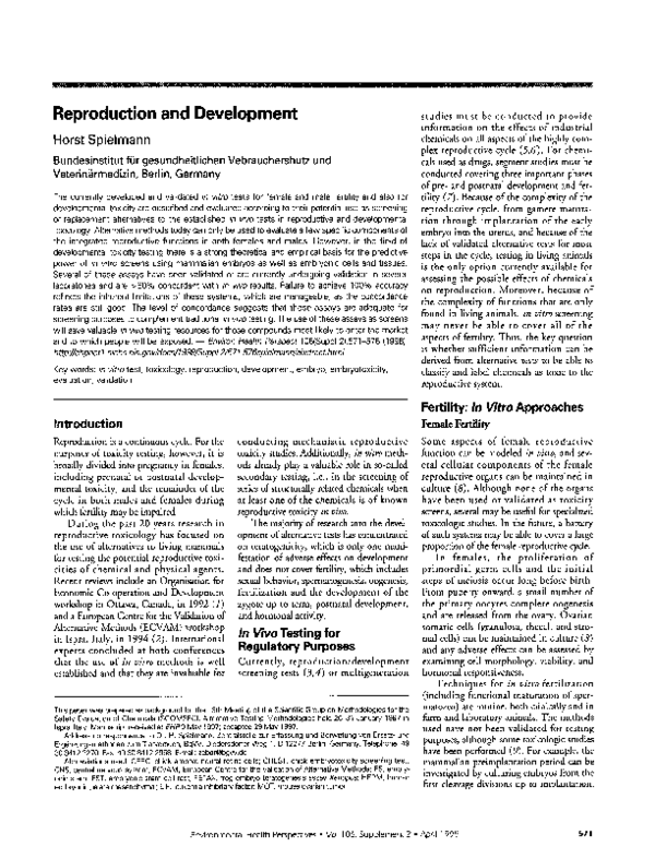 (PDF) Reproduction and Development