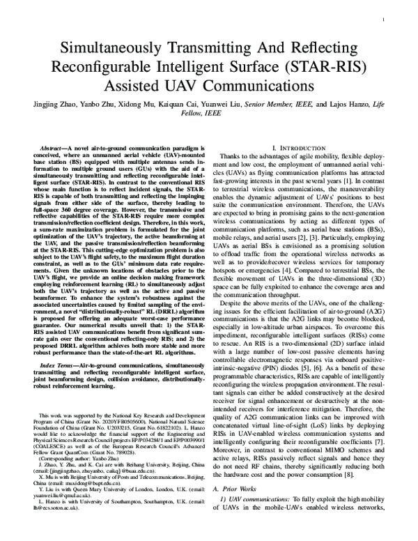 (PDF) Simultaneously Transmitting and Reflecting Reconfigurable ...
