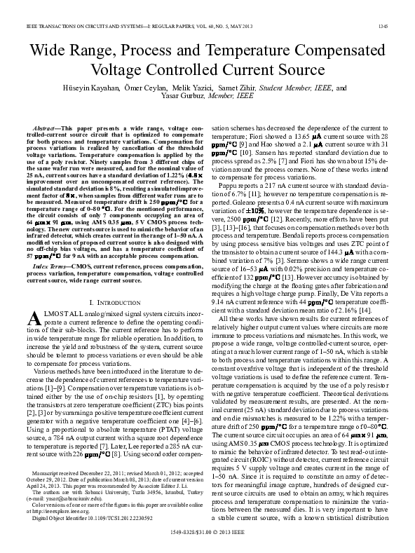 (PDF) Wide Range, Process and Temperature Compensated Voltage ...