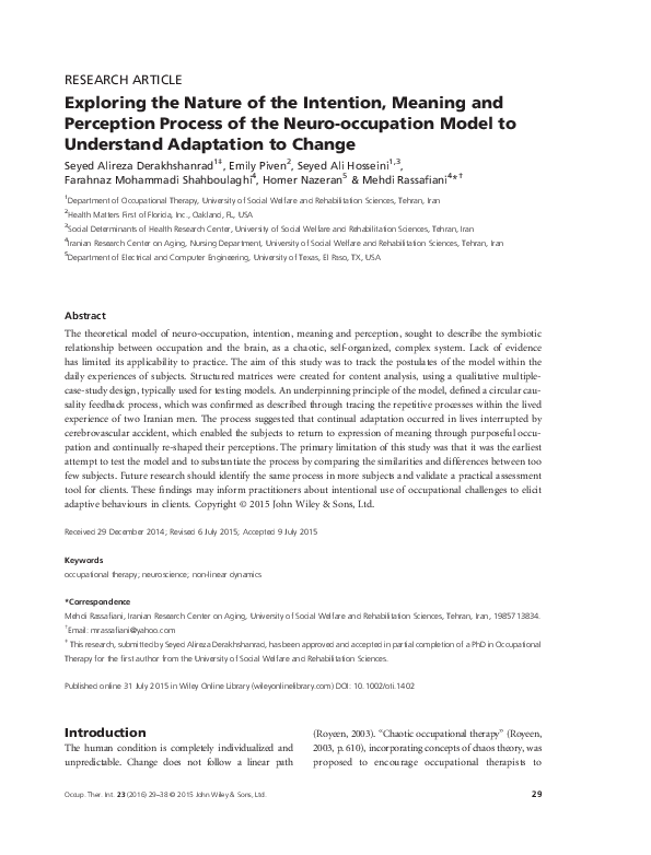 (PDF) Exploring the Nature of the Intention, Meaning and Perception ...