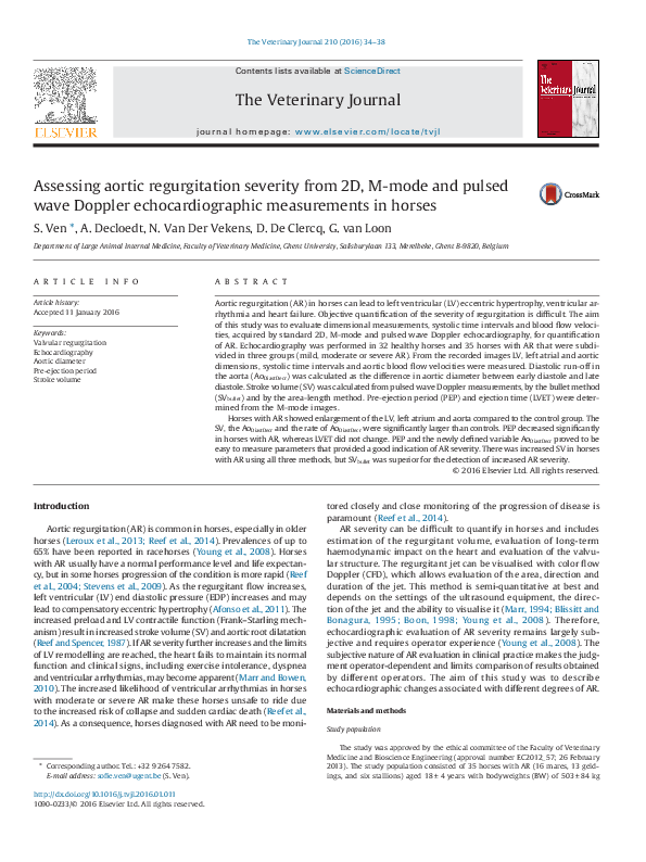(PDF) Assessing aortic regurgitation severity from 2D, M-mode and ...