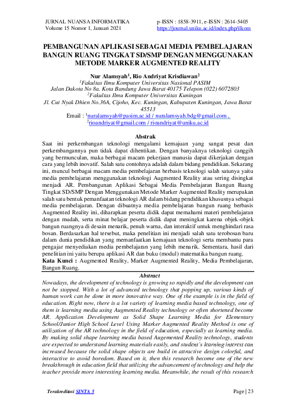 (PDF) Pembangunan Aplikasi Sebagai Media Pembelajaran Bangun Ruang Tingkat SD/SMP Dengan ...