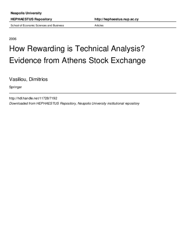 (PDF) How Rewarding is Technical Analysis? Evidence from Athens Stock ...