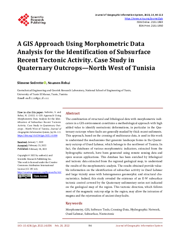 (PDF) A GIS Approach Using Morphometric Data Analysis for the ...