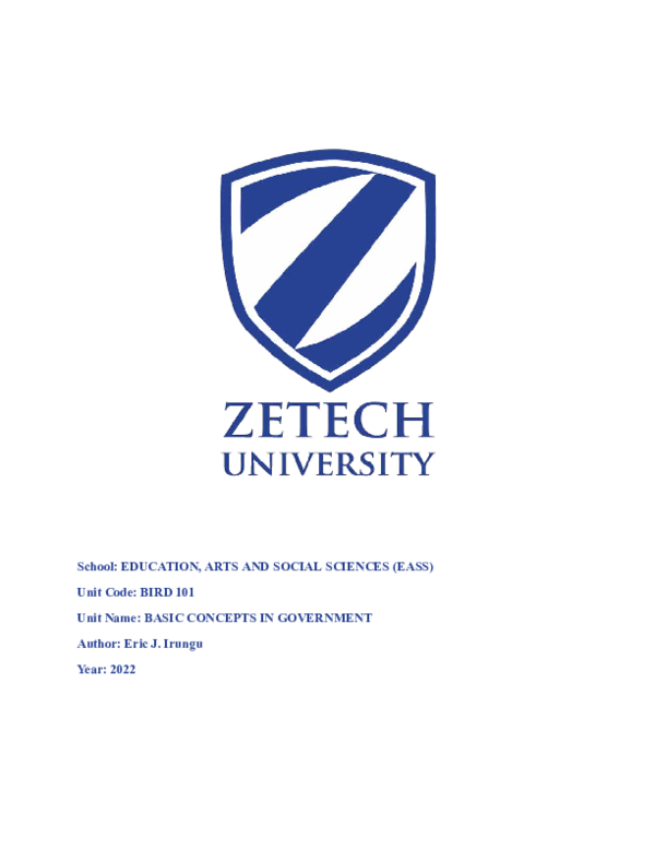 (PDF) Basic Concepts in Government