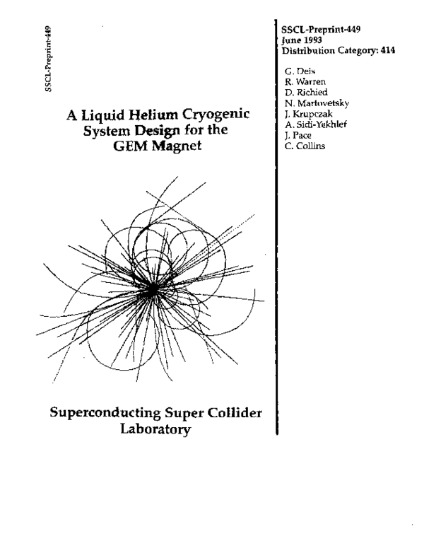 (PDF) A Liquid Helium Cryogenic System Design for the Gem Magnet