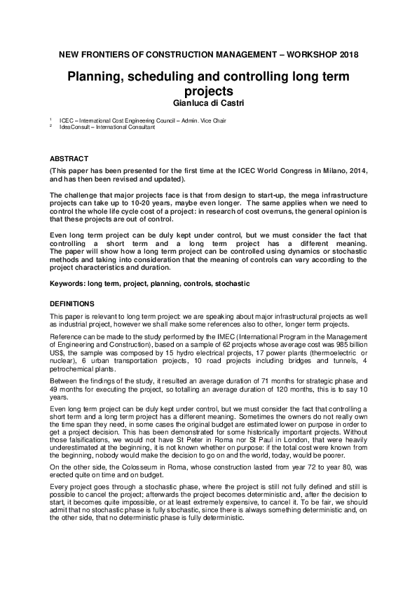 (PDF) Planning_scheduling_controlling_long_term_projects (rev2018)