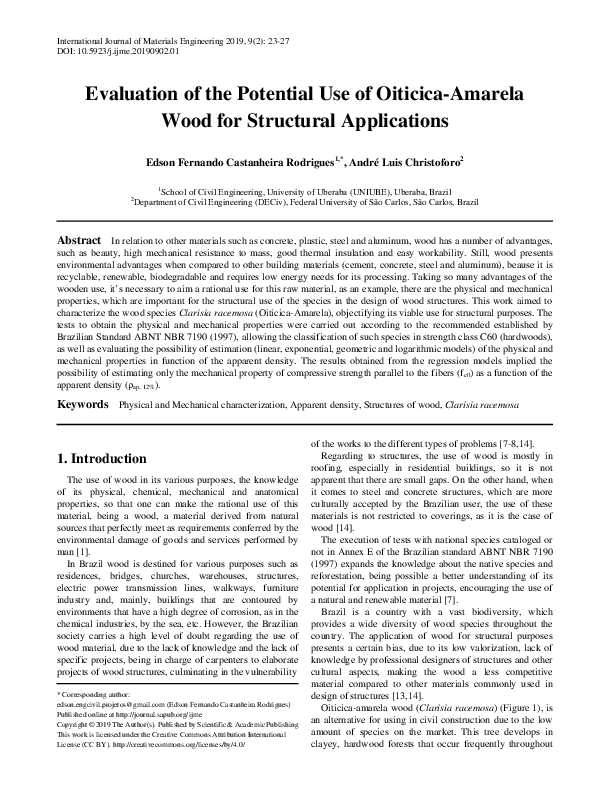(PDF) SOLID WOOD PRODUCTS | Structural Use of Wood