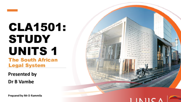 (PPT) CLA1501 LESSON 1 UNIT