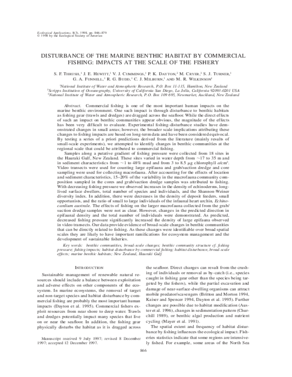 (PDF) Disturbance of the Marine Benthic Habitat by Commercial Fishing ...