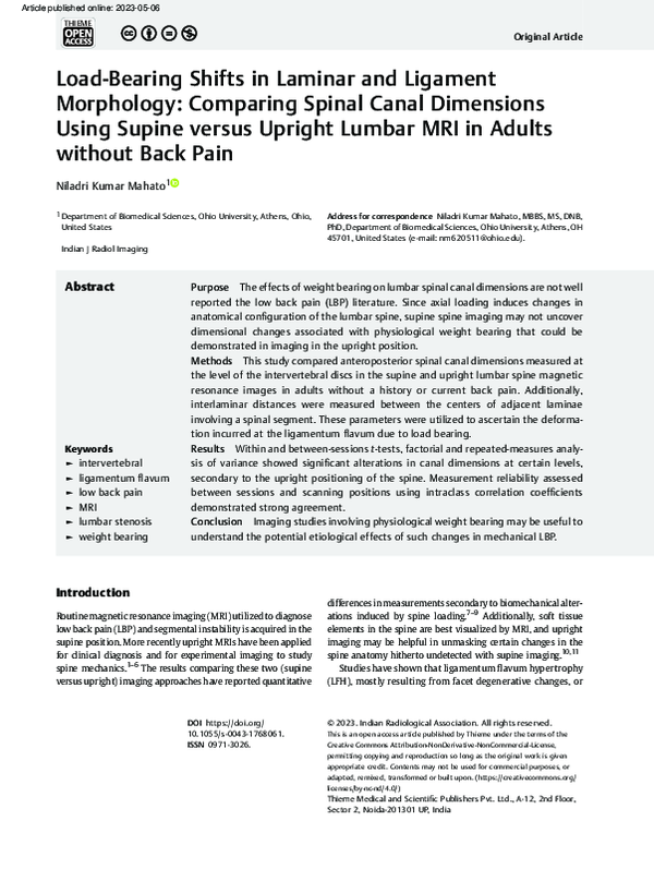 (PDF) Load-Bearing Shifts in Laminar and Ligament Morphology: Comparing ...