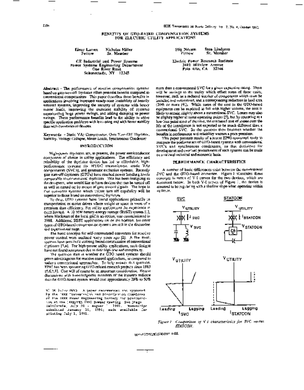 (PDF) Benefits of GTO-based compensation systems for electric utility applications | Stig ...