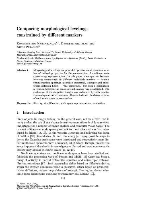 (PDF) Comparing morphological levelings constrained by different markers
