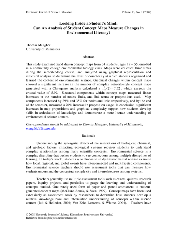 (PDF) Looking inside a student's mind: Can an analysis of student ...
