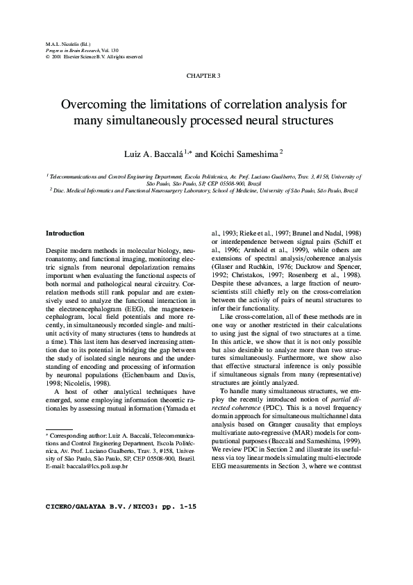 (PDF) Overcoming the limitations of correlation analysis for many simultaneously processed ...