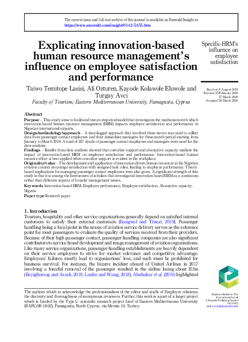 (PDF) Explicating innovation-based human resource management's influence on employee ...
