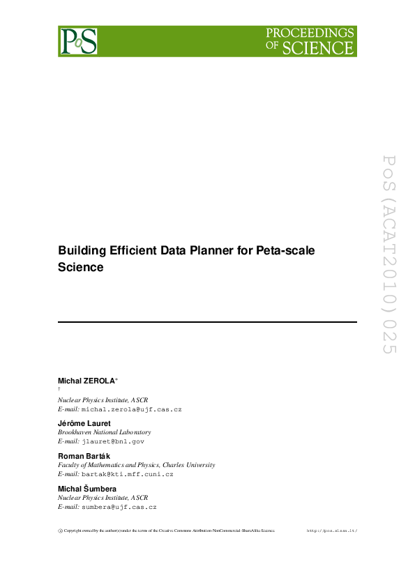 (PDF) Building Efficient Data Planner for Peta-scale Science