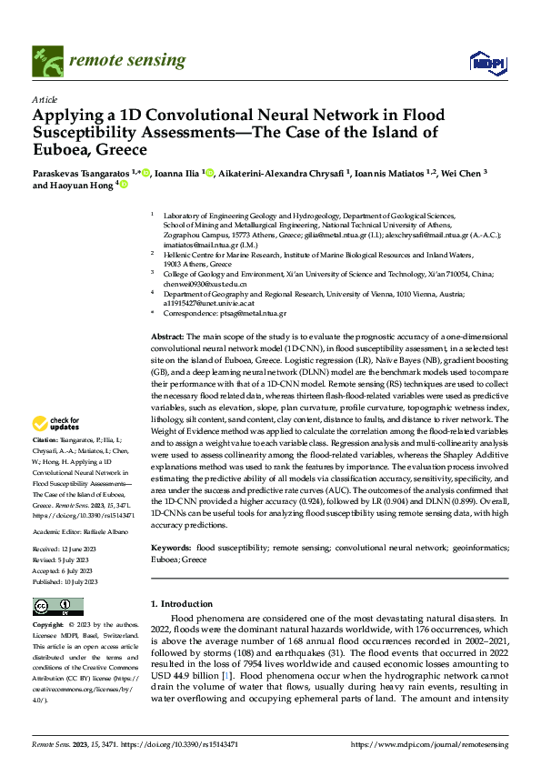 (PDF) Applying a 1D Convolutional Neural Network in Flood ...