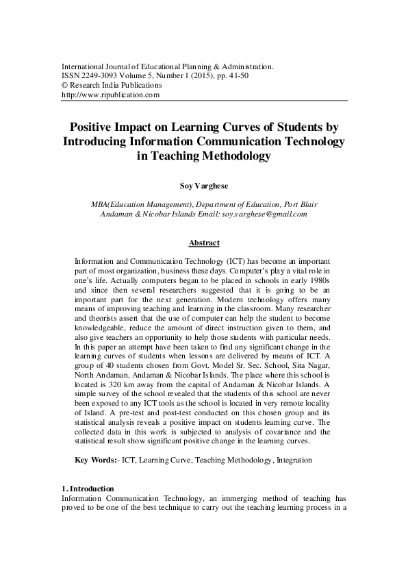 (PDF) Positive impact on learning curves of students by introducing ...